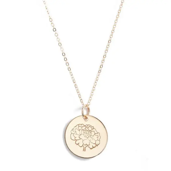 NASHELLE Birth Flower Necklace - 14k Gold Fill - October