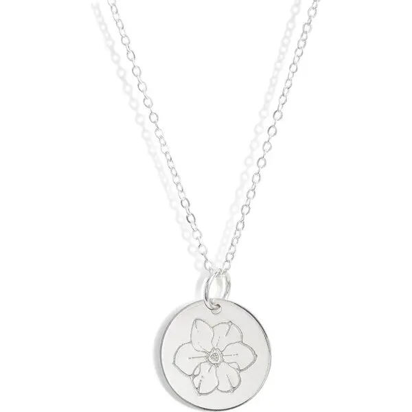 NASHELLE Birth Flower Necklace - Sterling Silver - December