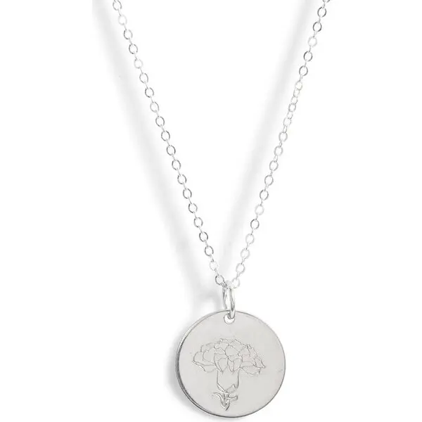 NASHELLE Birth Flower Necklace - Sterling Silver - January