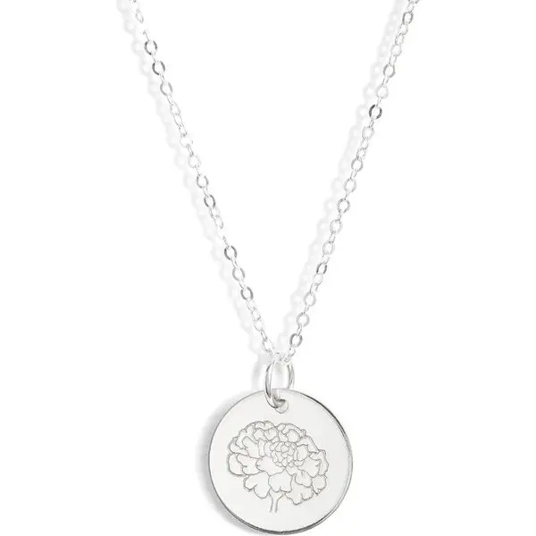 NASHELLE Birth Flower Necklace - Sterling Silver - October