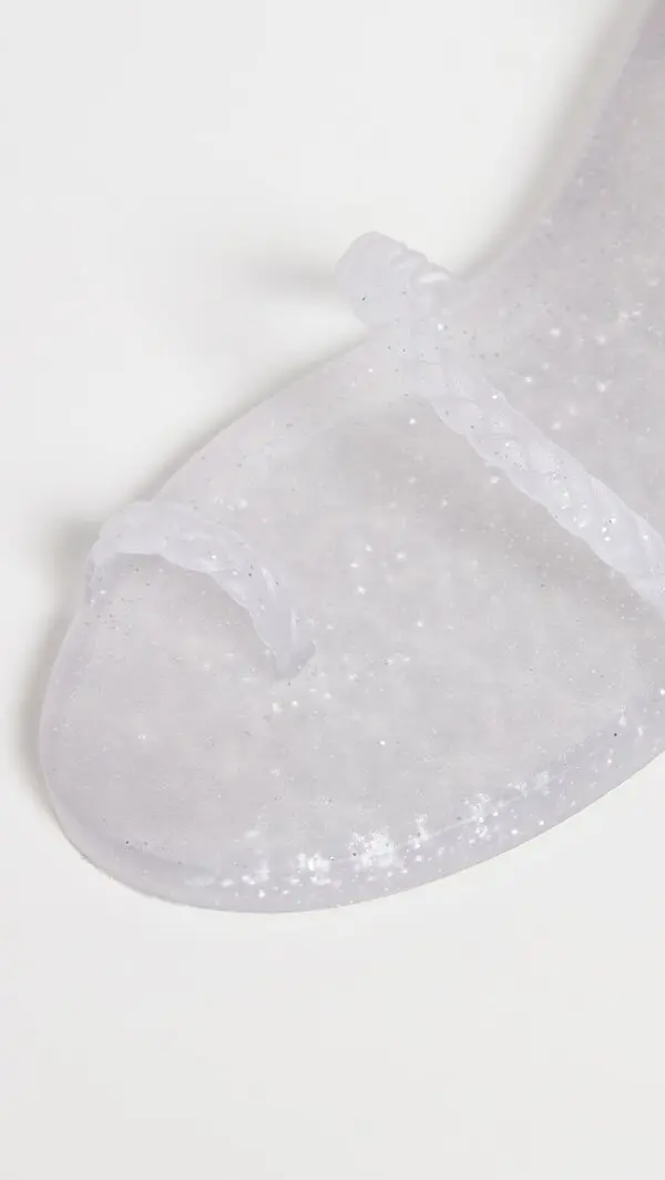 ANCIENT GREEK SANDALS Eleftheria Jelly Sandals - Clear/silver Glitter