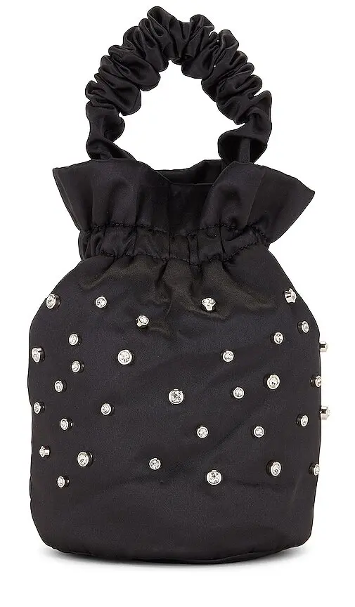 GANNI Occasion Ruched Top Handle Bag