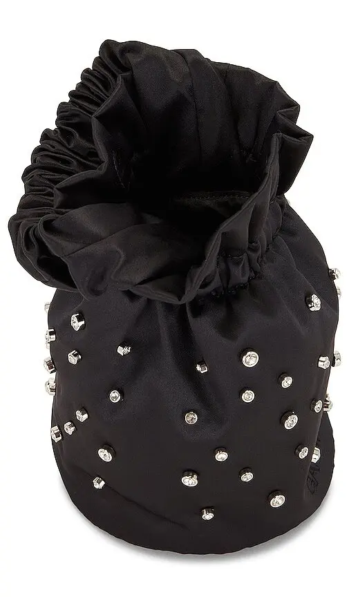 GANNI Occasion Ruched Top Handle Bag