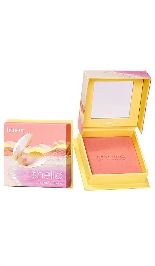 BENEFIT COSMETICS Wanderful World Silky-soft Powder Blush - Shellie Shimmer Finish