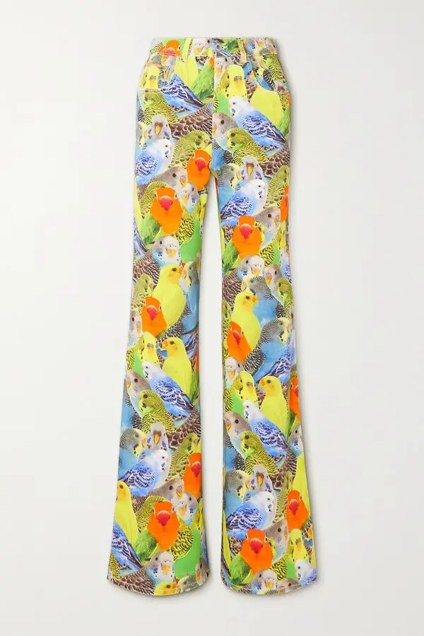 Loewe High-rise Printed Flared Jeans