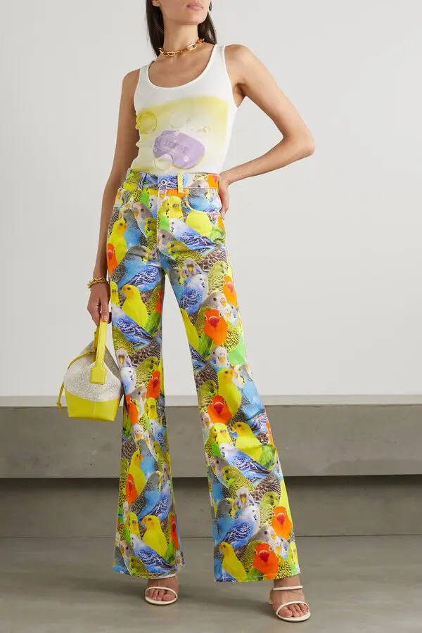 Loewe High-rise Printed Flared Jeans