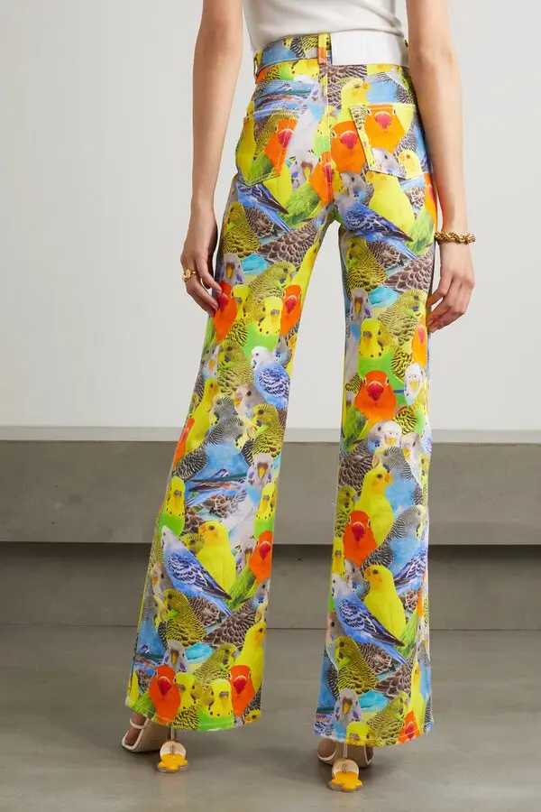 Loewe High-rise Printed Flared Jeans