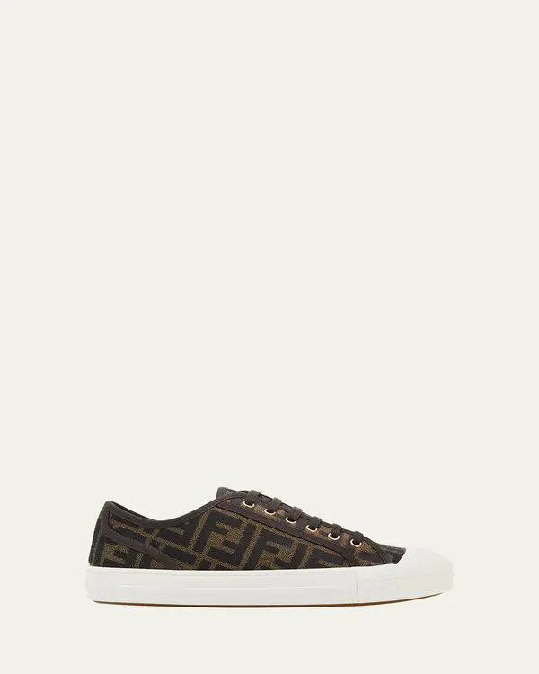 Fendi Ff Jacquard Low-top Sneakers