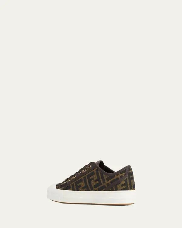 Fendi Ff Jacquard Low-top Sneakers