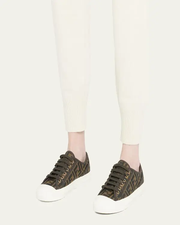 Fendi Ff Jacquard Low-top Sneakers