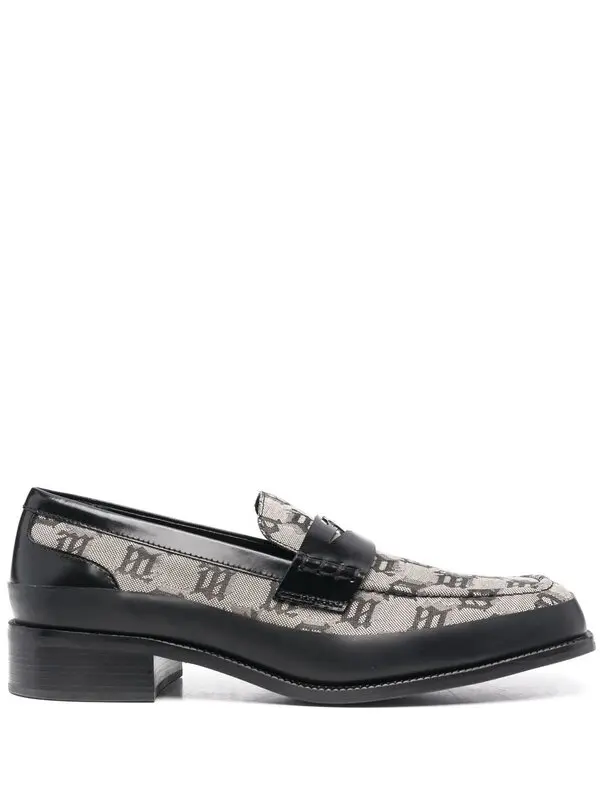 MISBHV Monogram Print Penny Loafers