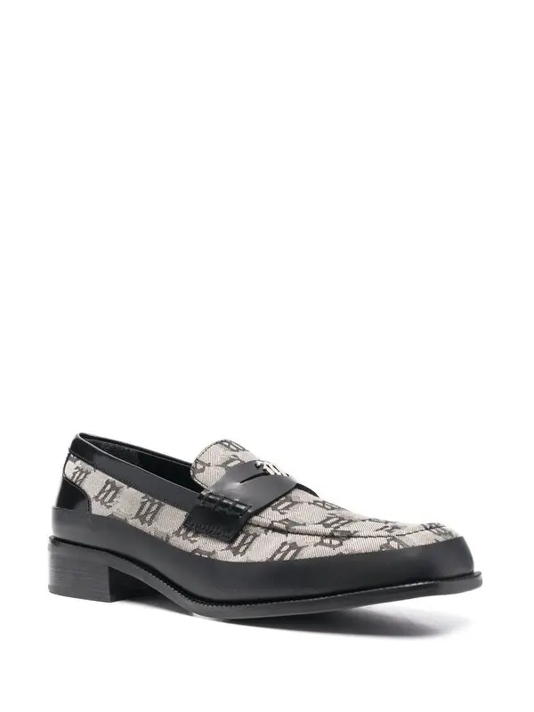 MISBHV Monogram Print Penny Loafers