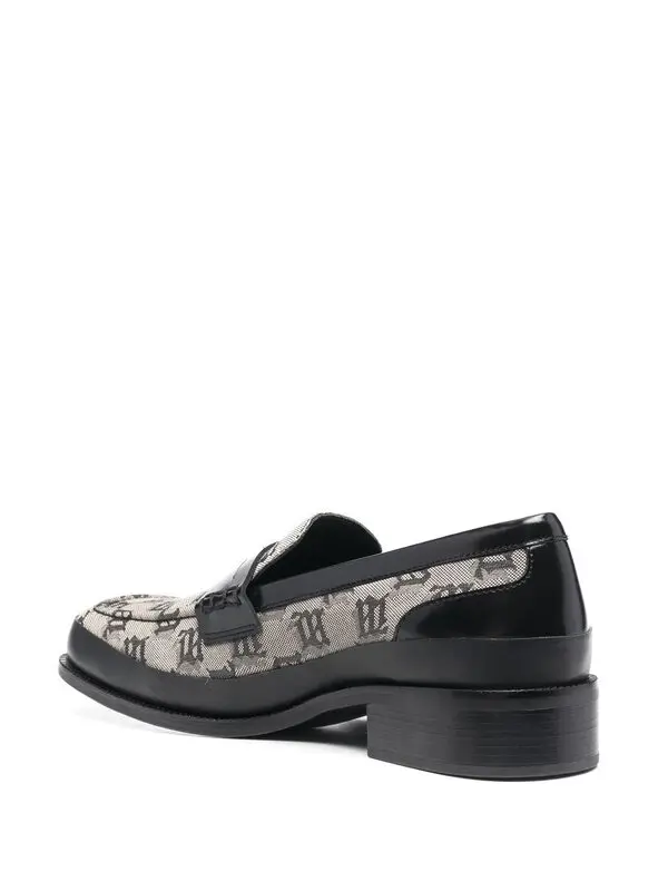 MISBHV Monogram Print Penny Loafers