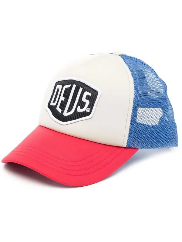 Deus Ex Machina Panelled Trucker Cap - Blue