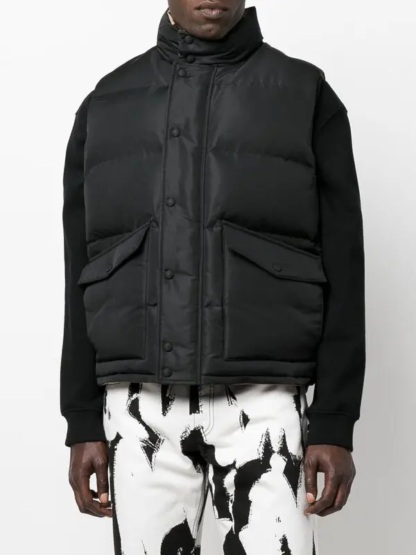 Alexander McQueen Logo-print Puffer Gilet - Black