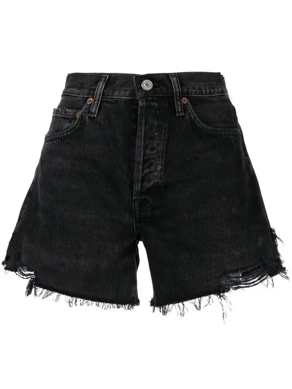AGOLDE Raw-cut Denim Shorts