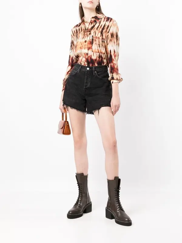 AGOLDE Raw-cut Denim Shorts