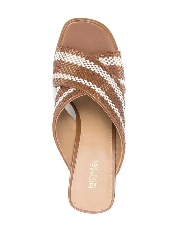 Michael Kors Striped Mule Sandals