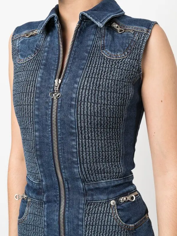 DIESEL® Zipped Denim Dress