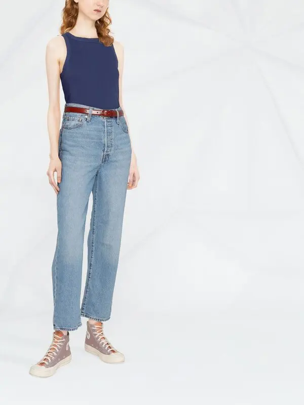 LEVI'S Ribcage Straight-leg Cropped Jeans