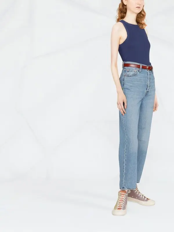 LEVI'S Ribcage Straight-leg Cropped Jeans