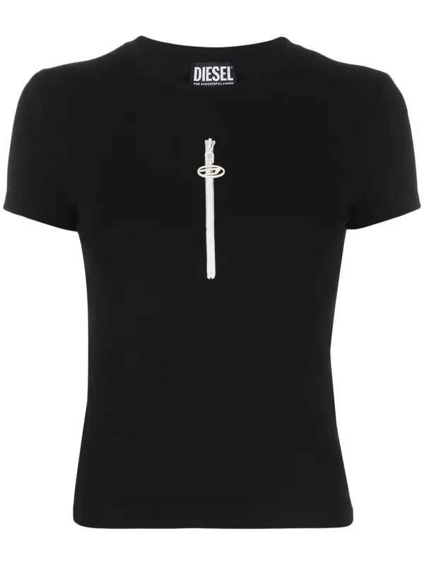 DIESEL® Half-zip Crew-neck T-shirt