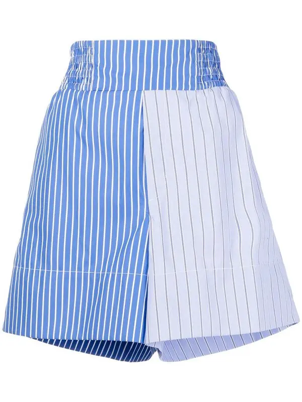 Colville Two-tone Striped Cotton Shorts