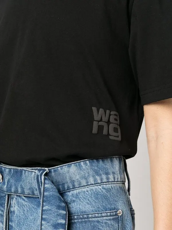 Alexander Wang Rubberised Logo T-shirt - Black
