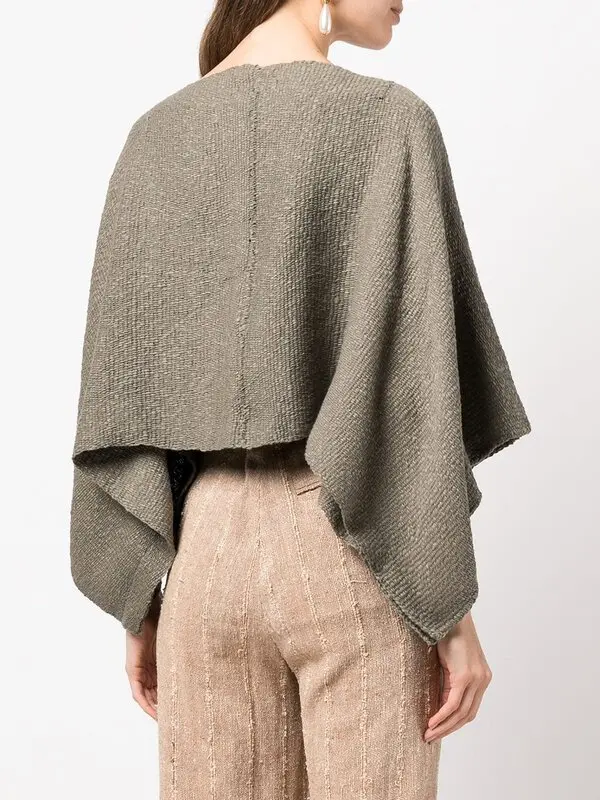 Voz Cropped Knitted Bolero - Grey