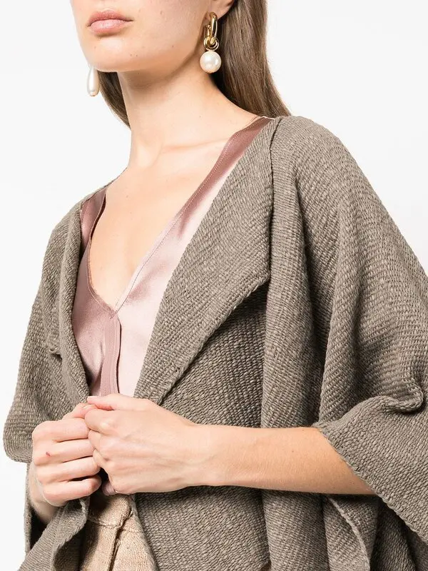 Voz Cropped Knitted Bolero - Grey