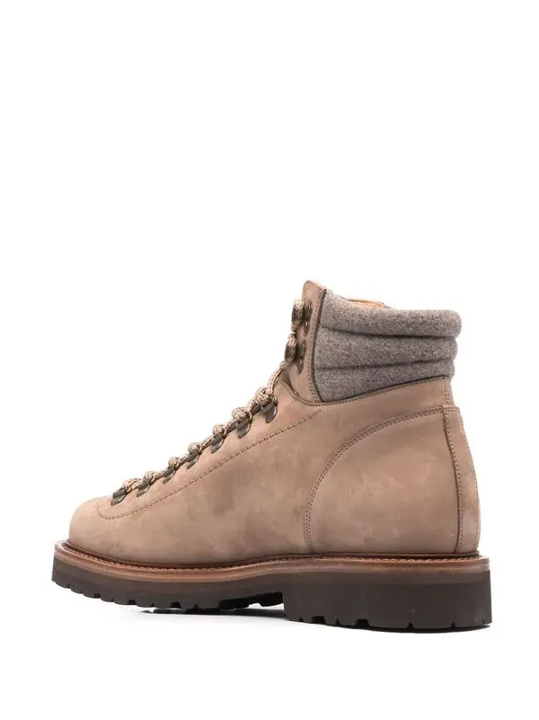 Brunello Cucinelli Padded Ankle Lace-up Boots