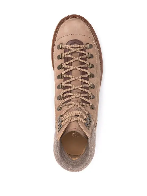 Brunello Cucinelli Padded Ankle Lace-up Boots