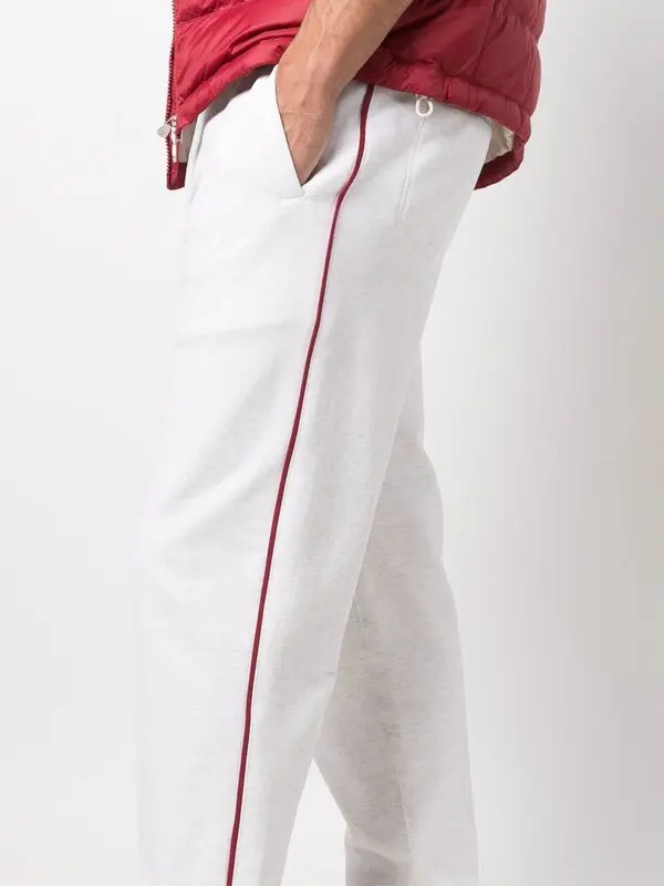 Brunello Cucinelli Striped-edge Cotton Track Pants
