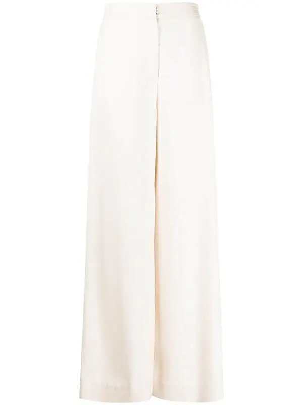 Voz High-waist Wide-leg Trousers - Neutrals