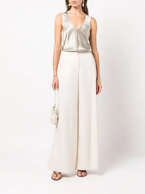 Voz High-waist Wide-leg Trousers - Neutrals