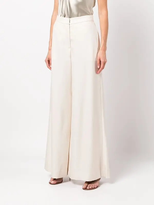 Voz High-waist Wide-leg Trousers - Neutrals