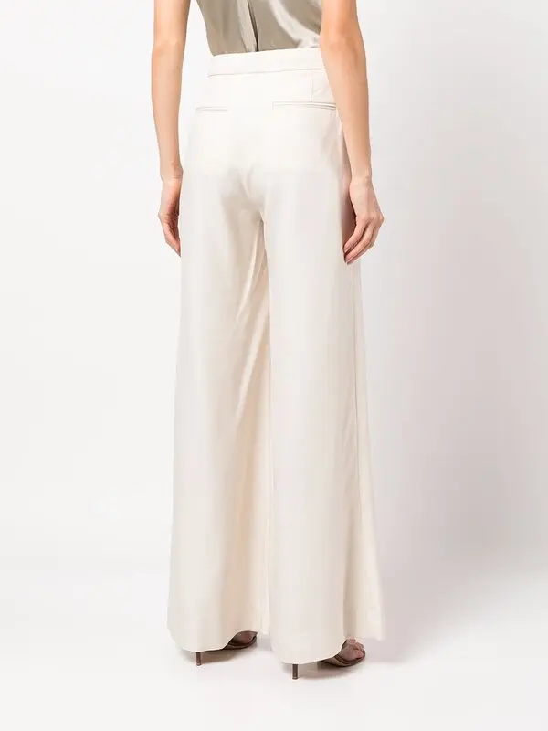Voz High-waist Wide-leg Trousers - Neutrals