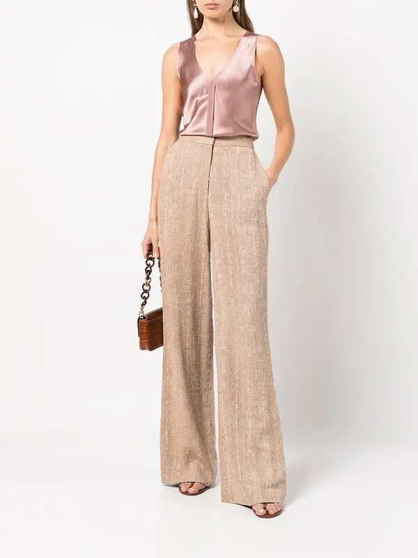 Voz Raw-cut Silk Tank Top - Pink