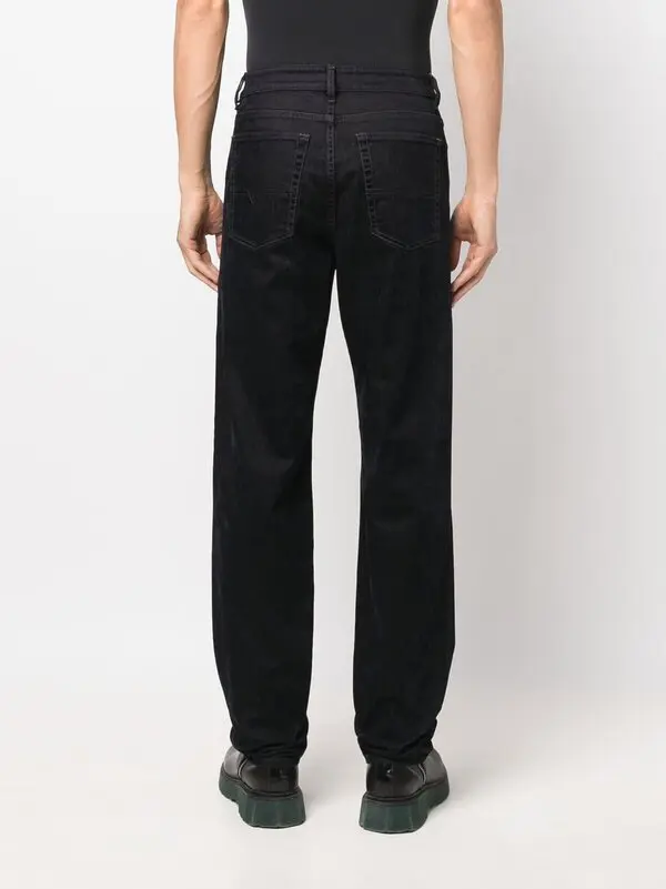 DIESEL® Logo Patch Straight-leg Jeans
