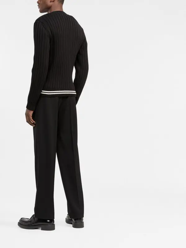 Valentino Garavani Ribbed-knit V-neck Cardigan