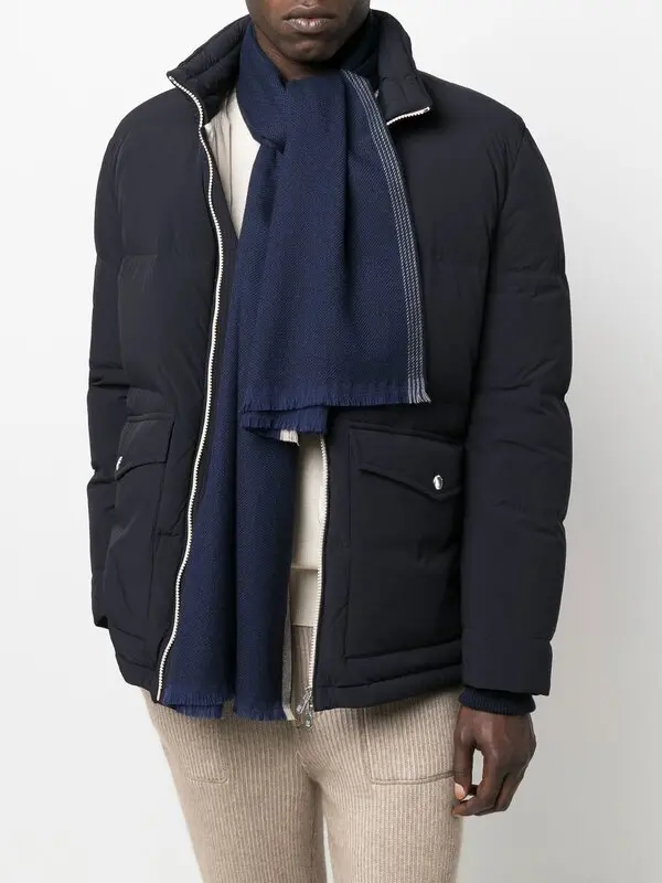 Brunello Cucinelli Fringed-edge Scarf - Blue