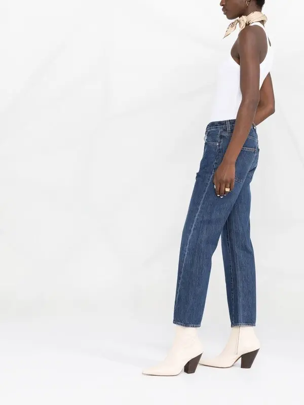 TOTEME Cropped Straight-leg Jeans - Blue