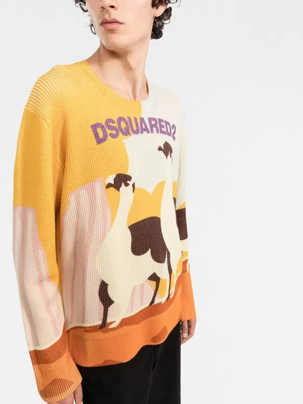 Dsquared2 Llama Country Knitted Jumper