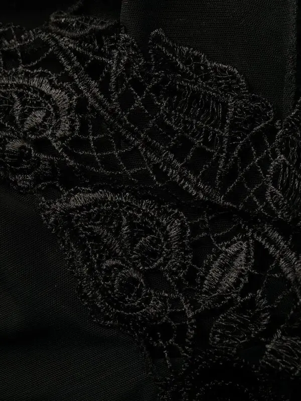 BELLE ET BON BON Bisoux Venetian Lace Robe - Black