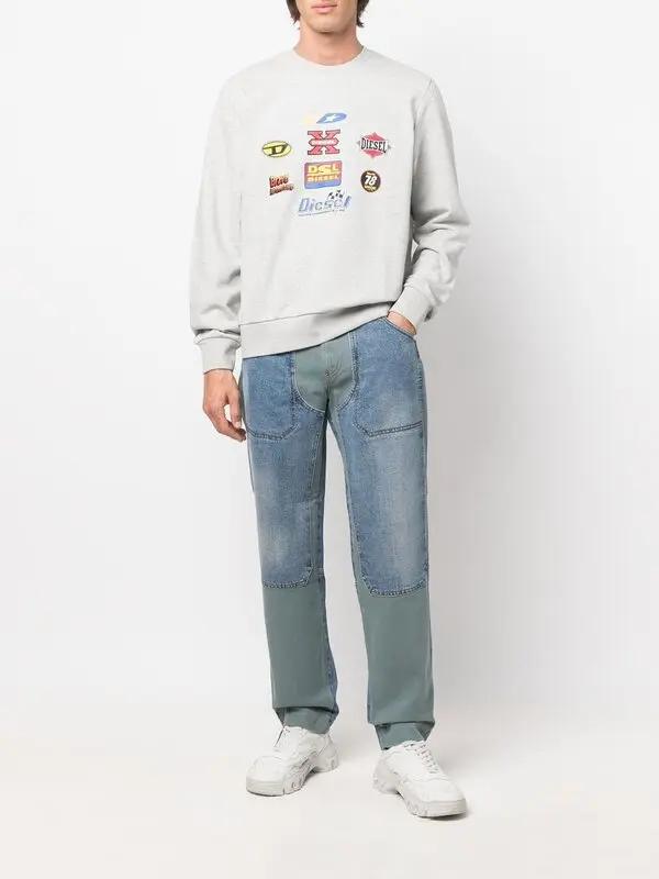 DIESEL® Two-tone Straight-leg Jeans