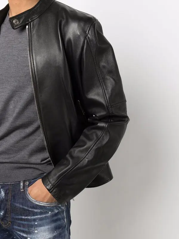 Dsquared2 Leather Biker Jacket