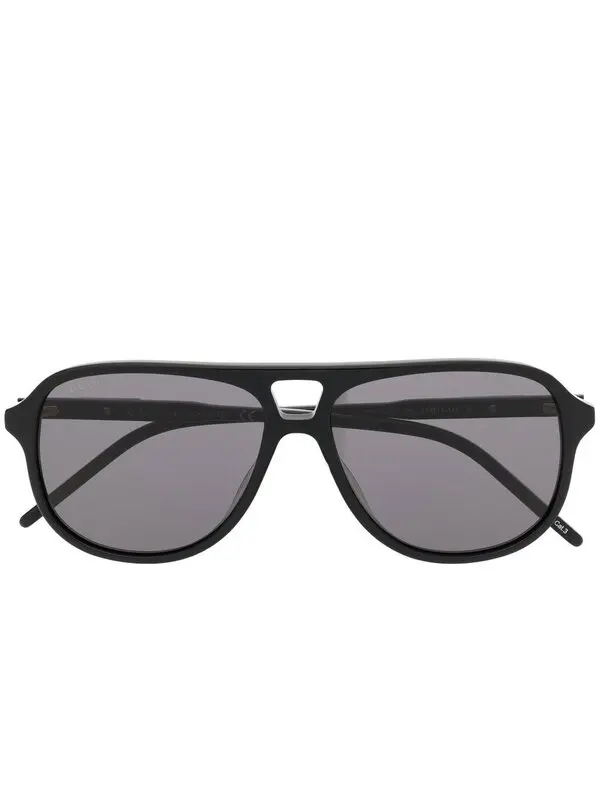Gucci Tinted Pilot-frame Sunglasses - Black