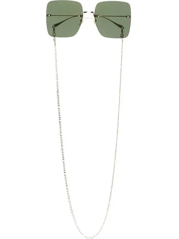 Gucci Rimless Oversized-frame Sunglasses - Gold
