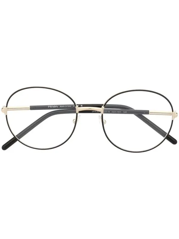 Prada Pr55wv Round-frame Glasses - Black
