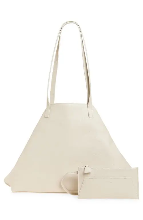 Akris Ai Calfskin Leather Tote - Alabaster